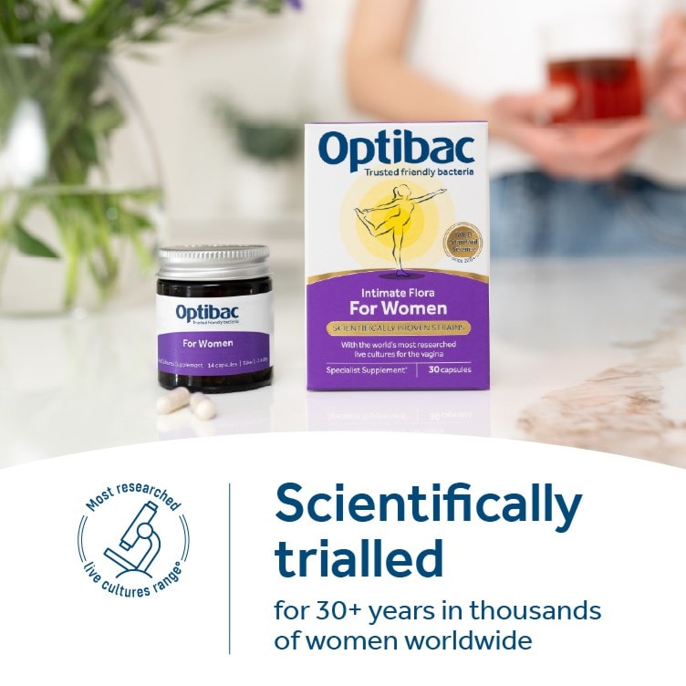 Optibac Probiotics For Women | Intimate Flora | Best Researched